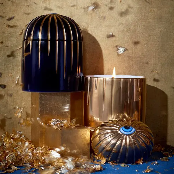 L'Objet Lito Candle - Gold/blue
