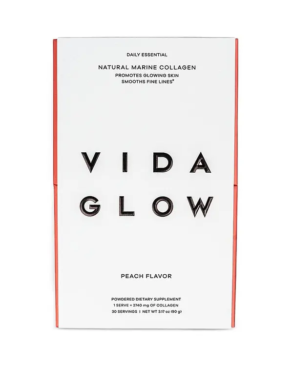 VIDA GLOW Natural Marine Collagen Dietary Supplement Peach - No Color