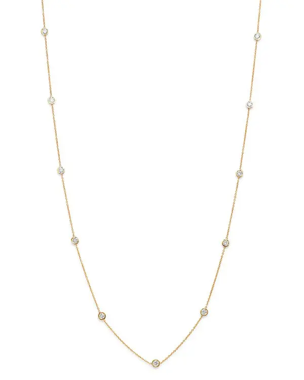 Bloomingdale'S 14k Diamond Station Necklace 1.0 Tcw - Yellow Gold