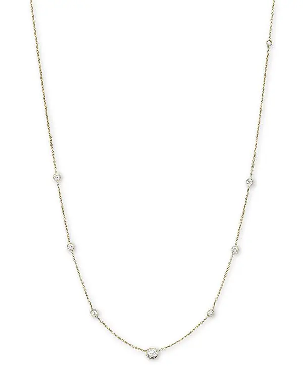 Bloomingdale'S 18k Yellow 1.0 Tcw Diamond Station Necklace - Gold