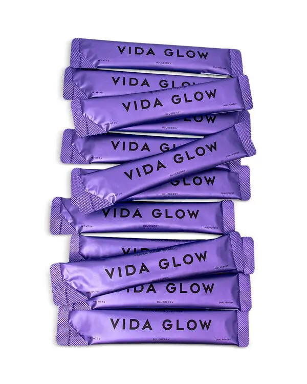 VIDA GLOW Natural Marine Collagen Dietary Supplement Blueberry