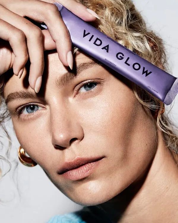 VIDA GLOW Natural Marine Collagen Dietary Supplement Blueberry