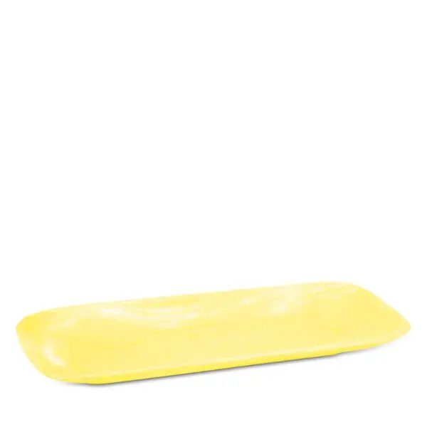 NASHI Classical Rectangular Platter - Yellow Swirl