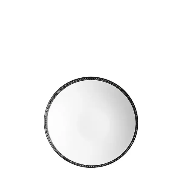 L'Objet Soie Tressee Black Soup Plate - White/black