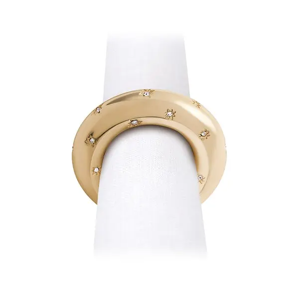 L'Objet Star Jewel Napkin Rings, Set Of 4 - Gold