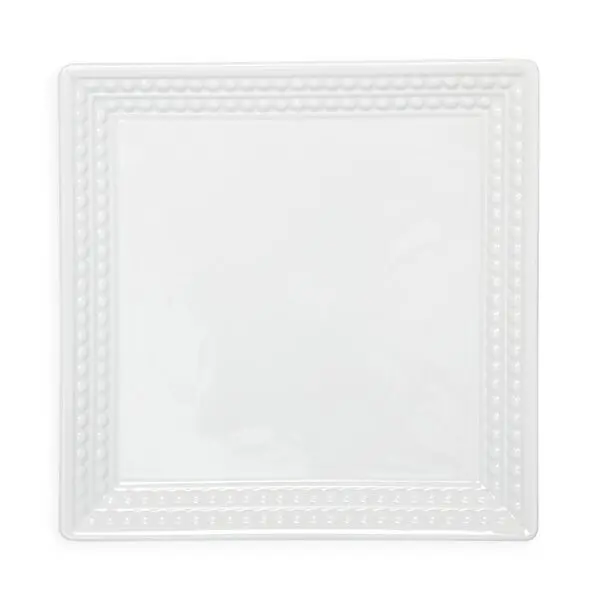 L'Objet Perlee 8 Square Tray - White