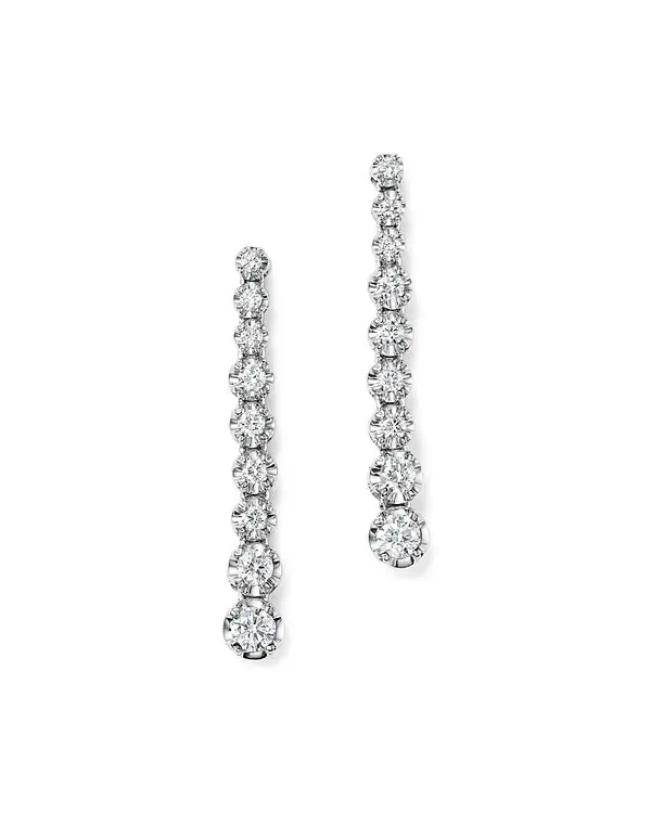 Bloomingdale'S Diamond Graduated Drop Earrings, 0.80 Tcw - White