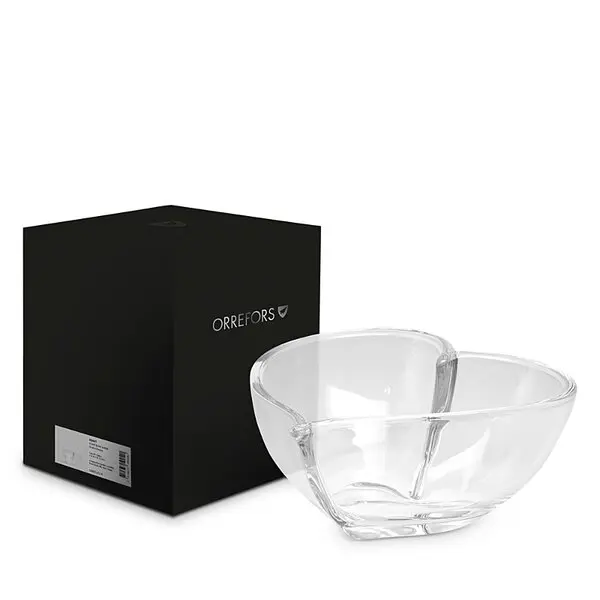 ORREFORS Large Heart Bowl - Clear