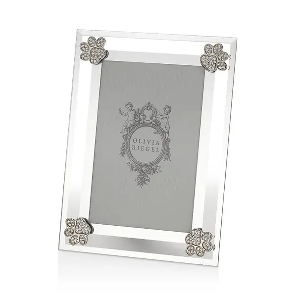 OLIVIA RIEGEL Paw Print Frame, 4 X 6 - Silver