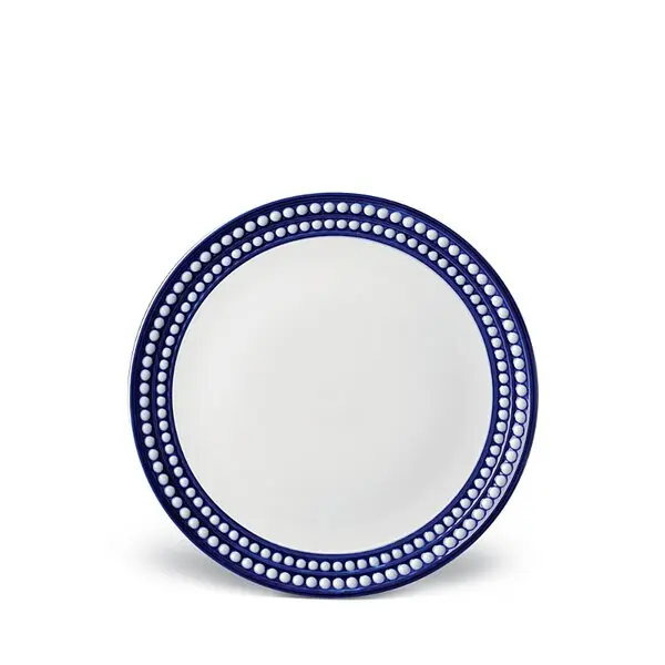 L'Objet Perlee Bleu Dinner Plate - Blue/white