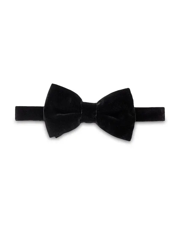 Eton Velvet Silk Bow Tie - Black