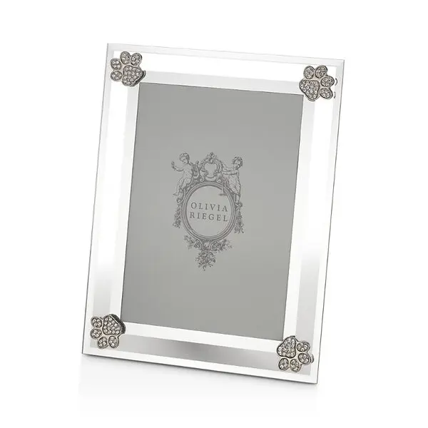 OLIVIA RIEGEL Paw Print Frame, 5 X 7 - Silver