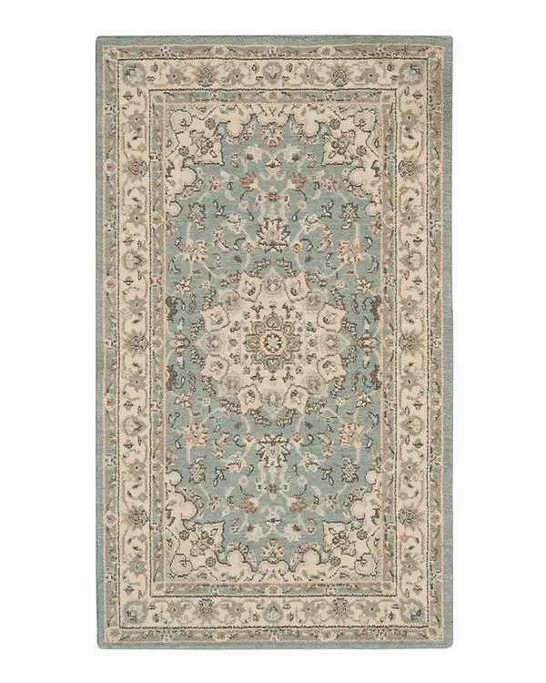 NOURISON HOME Living Treasures Li15 Area Rug, 2'6 X 4'3 - Aqua/ivory