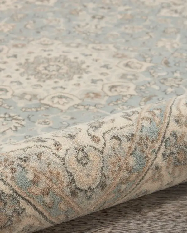 NOURISON HOME Living Treasures Li15 Area Rug, 2'6 X 4'3 - Aqua/ivory