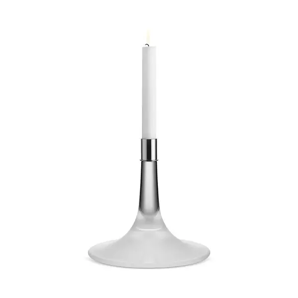 ORREFORS Cirrus Candlestick, Medium - Silver
