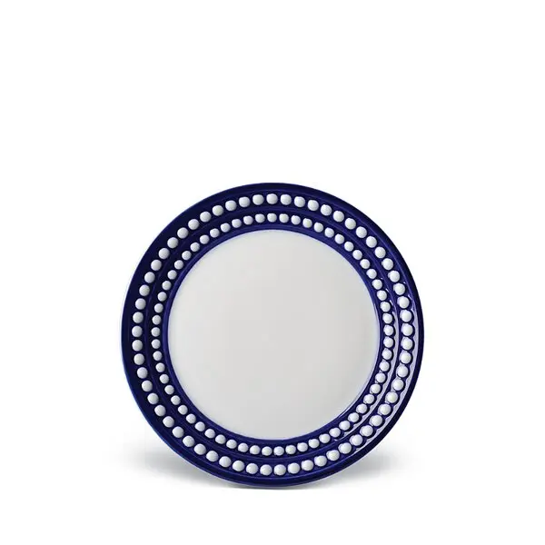 L'Objet Perlee Bleu Bread & Butter Plate - Blue/white