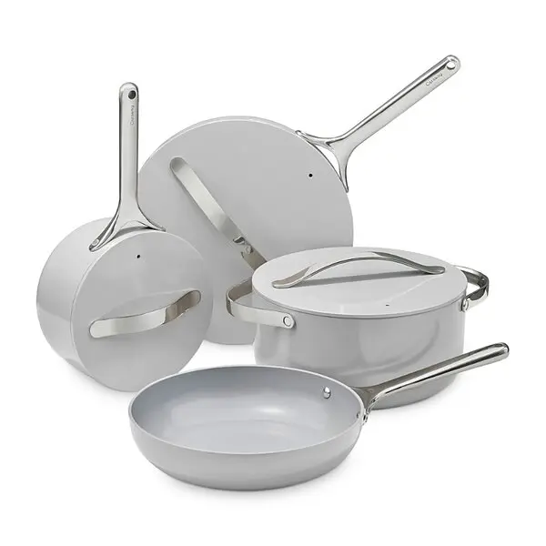 CARAWAY Non-toxic Ceramic Non-stick Cookware 7-piece Set - Gray