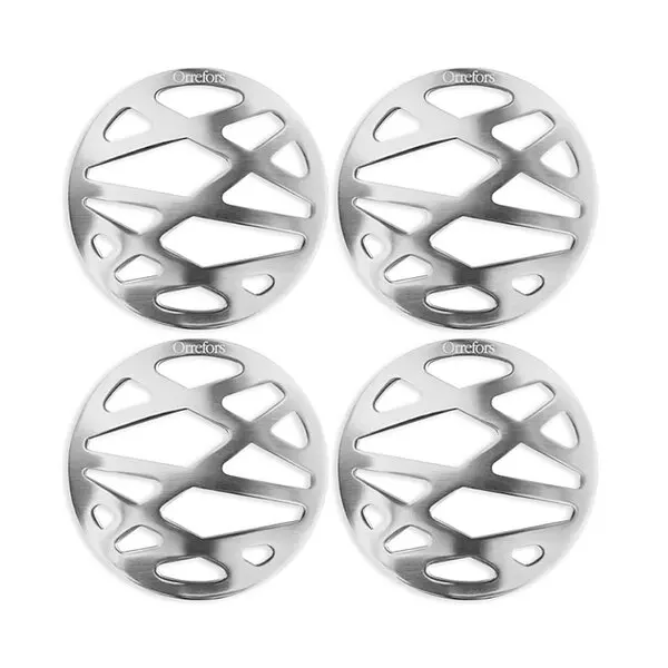 ORREFORS City Coasters, Set Of 4 - Silver
