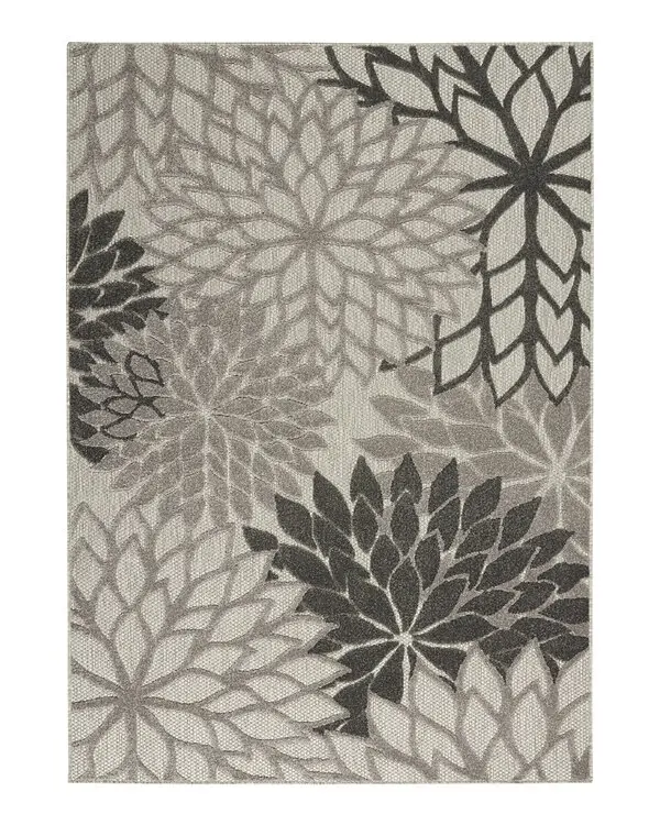 NOURISON HOME Aloha Alh05 Area Rug, 6' X 9 - Silver