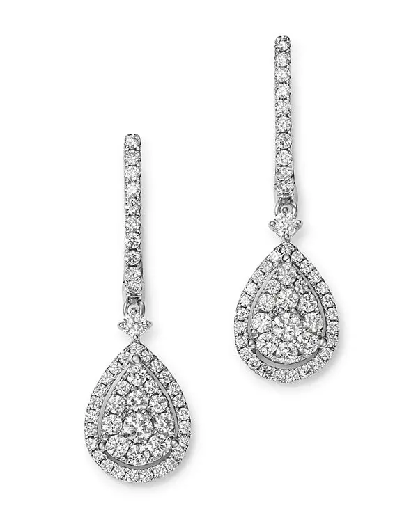 Bloomingdale'S Diamond Teardrop Earrings, 1.0 Tcw - White