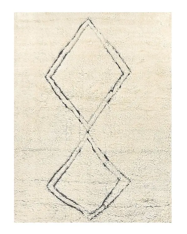 EXQUISITE RUGS Moroccan Er3853 Area Rug, 8' X 10 - Ivory