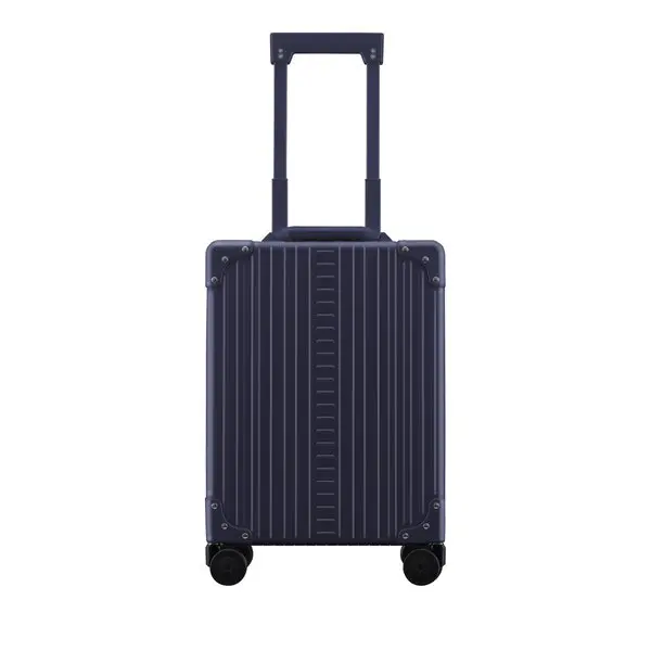 ALEON 20-inch Aluminum Vertical Spinner Carry On Suitcase - Blue