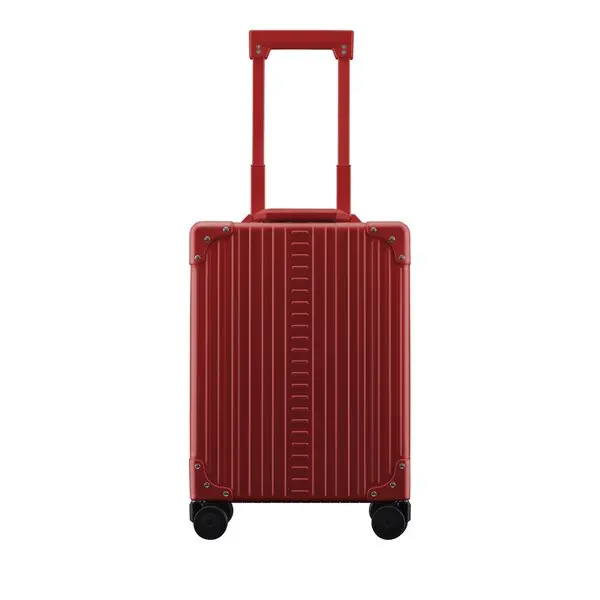 ALEON 20-inch Aluminum Vertical Spinner Carry On Suitcase - Red