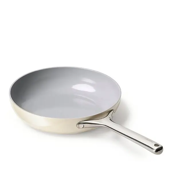 CARAWAY Non Toxic Ceramic Nonstick Frying Pan, 10.5 - Cream