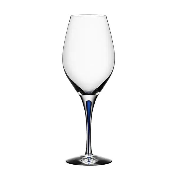 ORREFORS Intermezzo Blue Wine Glass - Clear