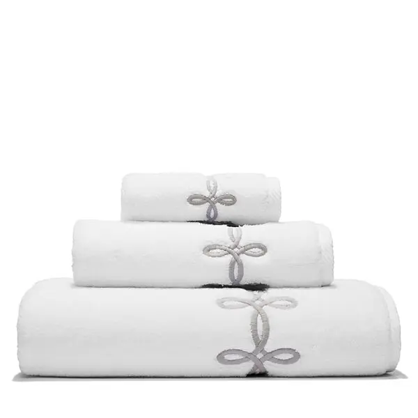 MATOUK Gordian Knot Milagro Fingertip Towel Exclusive - White/pearl Gray