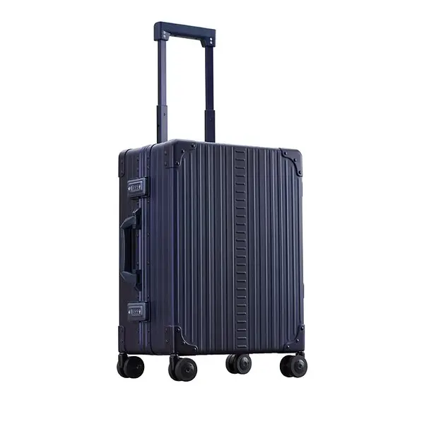 ALEON 21-inch Aluminum Carry-on Spinner Suitcase - Blue