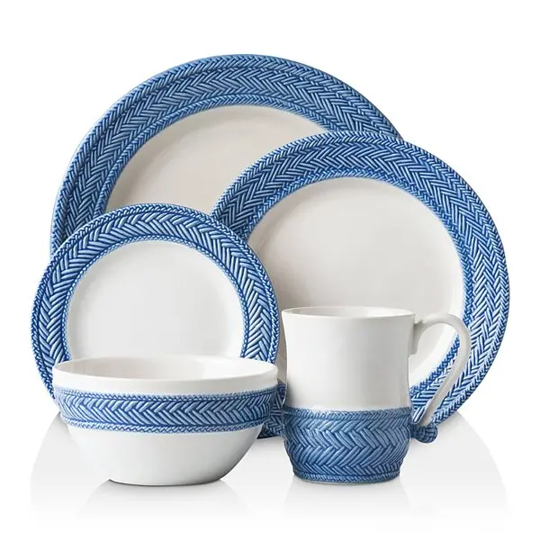 JULISKA Le Panier White/delft 5pc Setting - Delft Blue