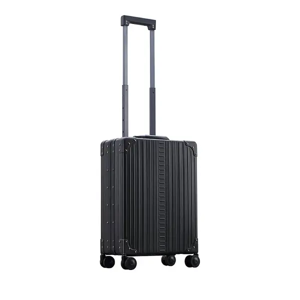 ALEON 21" Aluminum Vertical Spinner Carry On Suitcase - Black