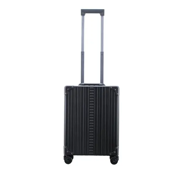 ALEON 21" Aluminum Vertical Spinner Carry On Suitcase - Black