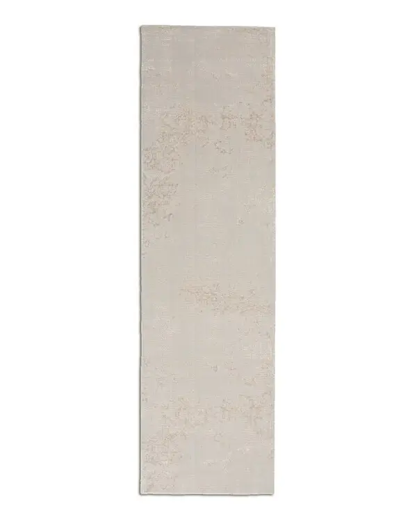 NOURISON HOME Silky Textures Sly01 Runner Area Rug, 2'2 X 7'6 - Ivory/gray