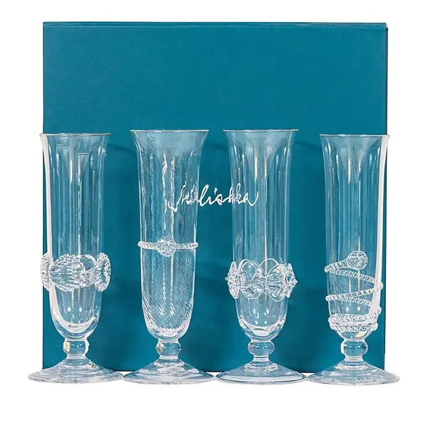JULISKA Heritage Collectors Flute, Set Of 4 - Clear