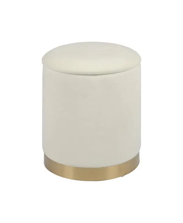 TOV FURNITURE Zoe Round Storage Ottoman