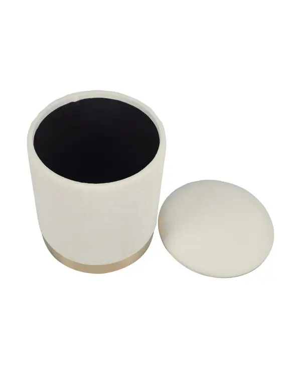 TOV FURNITURE Zoe Round Storage Ottoman