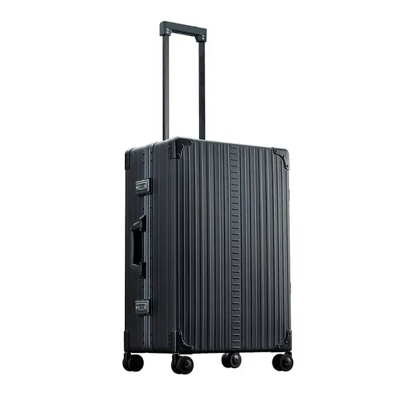 ALEON 26-inch Traveler Aluminum Spinner Suitcase - Black