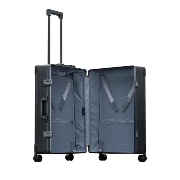 ALEON 26-inch Traveler Aluminum Spinner Suitcase - Black