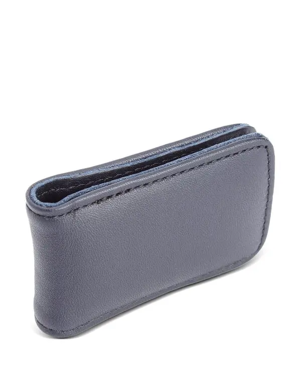 ROYCE NEW YORK Leather Magnetic Money Clip - Blue