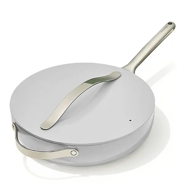 CARAWAY Non Toxic Ceramic Non Stick Saute Pan & Lid - Gray
