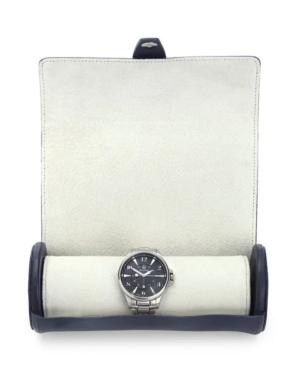 ROYCE NEW YORK Leather Travel Watch Roll - Pink