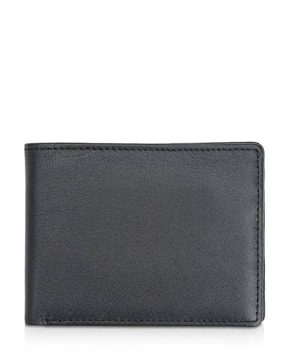 ROYCE NEW YORK Leather Rfid-blocking Bifold Wallet - Black