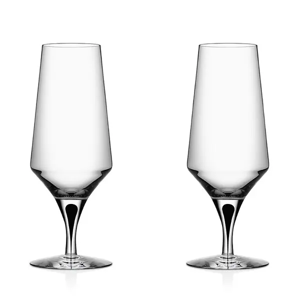 ORREFORS Metropol Beer Glass, Set Of 2 - Clear