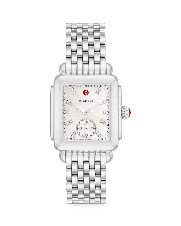 Michele Deco Mid Watch, 29mm - Silver