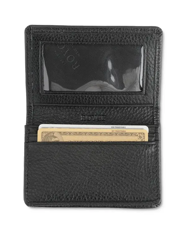 ROYCE NEW YORK Executive Leather Card Holder - Black