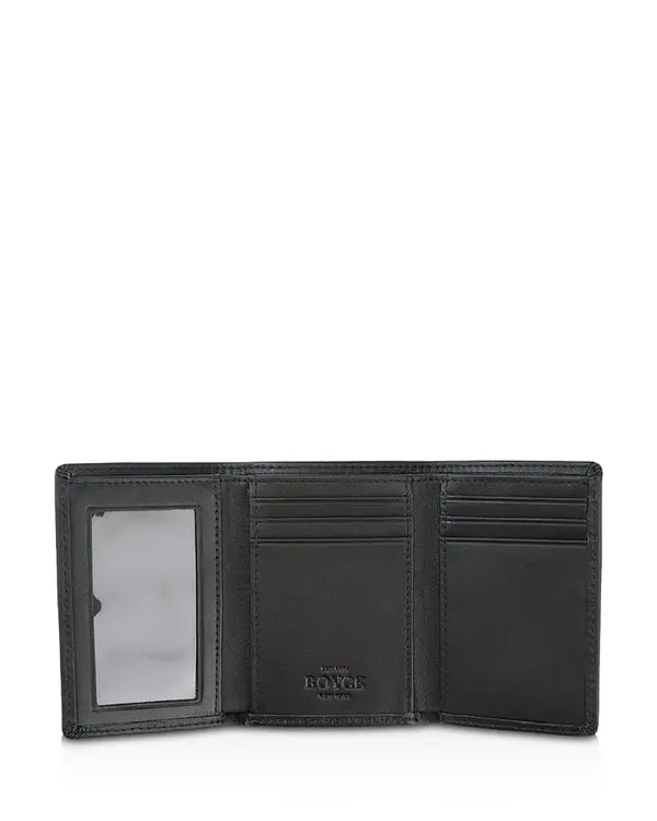 ROYCE NEW YORK Trifold Leather Wallet - Black