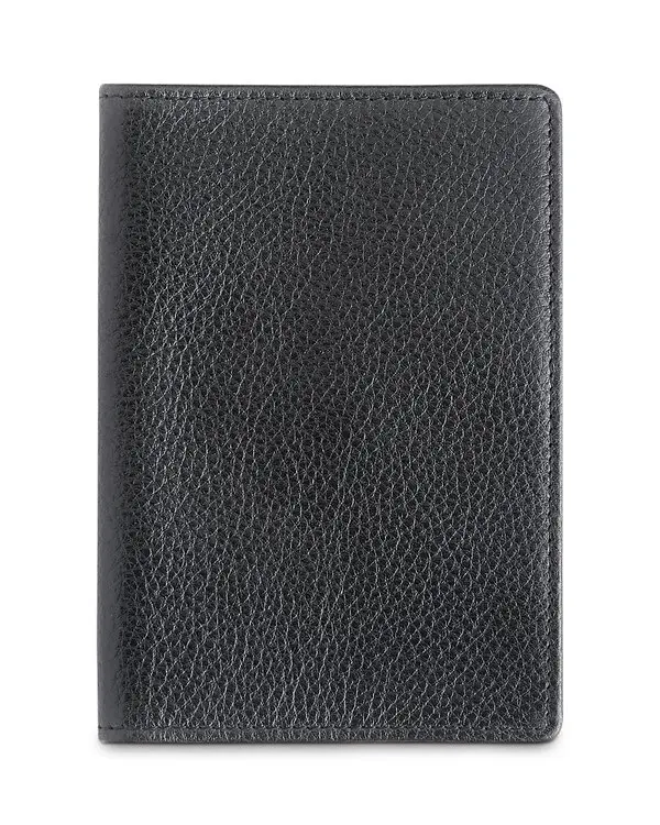ROYCE NEW YORK Leather Rfid Blocking Passport Case - Black