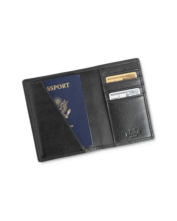 ROYCE NEW YORK Leather Rfid Blocking Passport Case